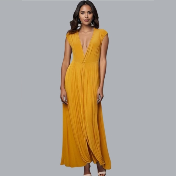 Rolla Coster | Dresses | Rolla Coster Yellow Twist Front High Low Dress ...